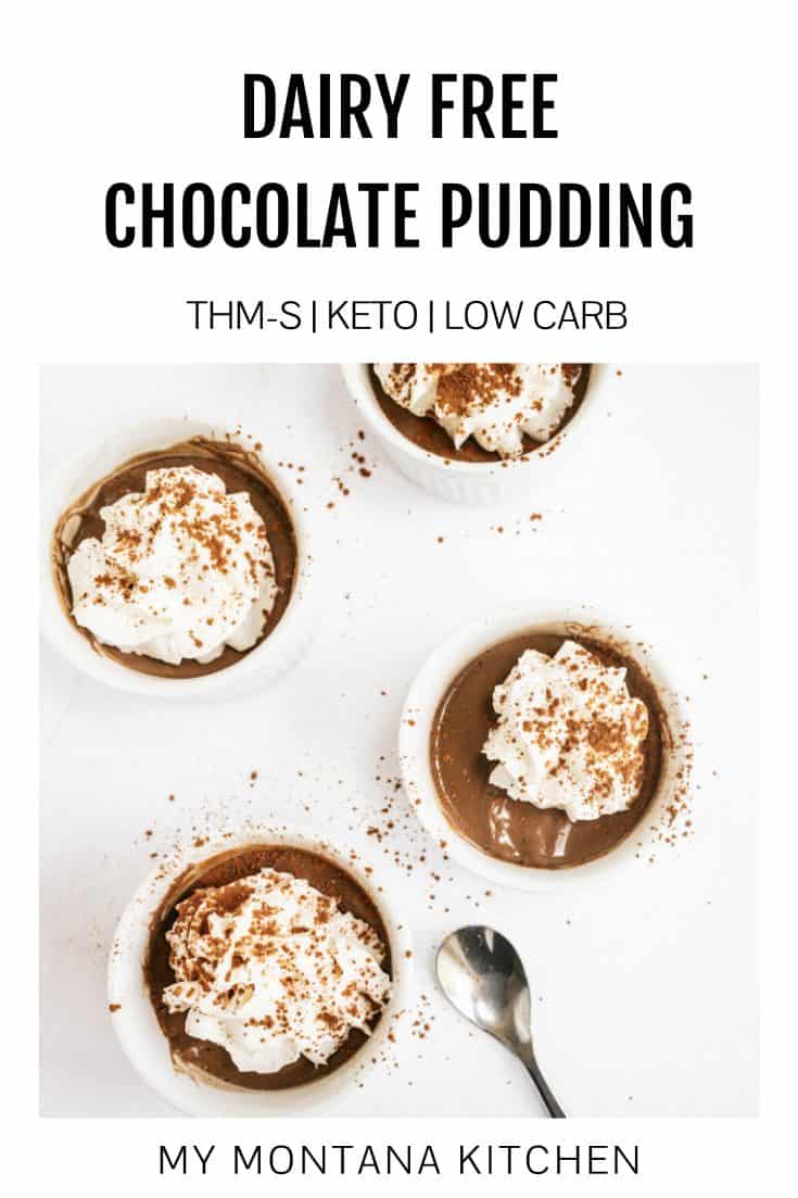5 Ingredient Sugar-Free Keto Chocolate Pudding (THM-S, Dairy-Free)