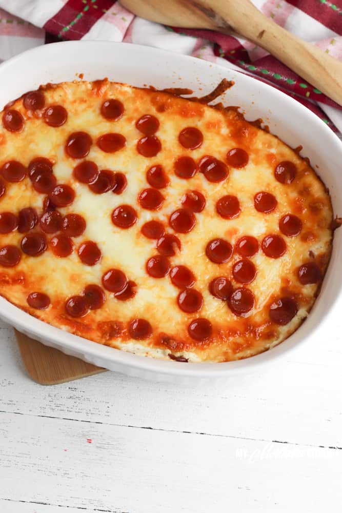 Low Carb Pepperoni Dip | Easy, Oven-Baked, Keto, Gluten Free, THM-S