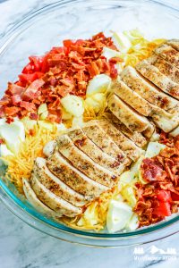 Chicken Cobb Salad | Low-Carb, Keto, THM-S, Homemade Dressing
