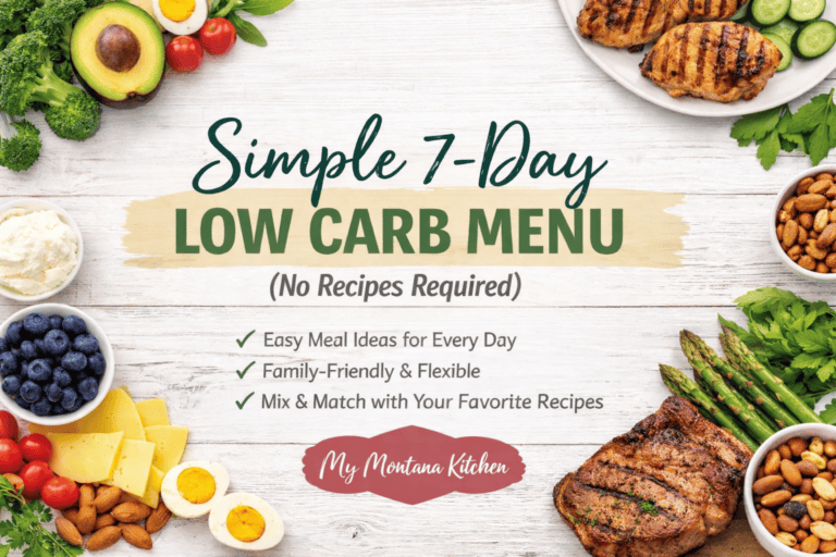 7-Day Low-Carb Meal Plan: The easy way to eat low carb | My Montana Kitchen